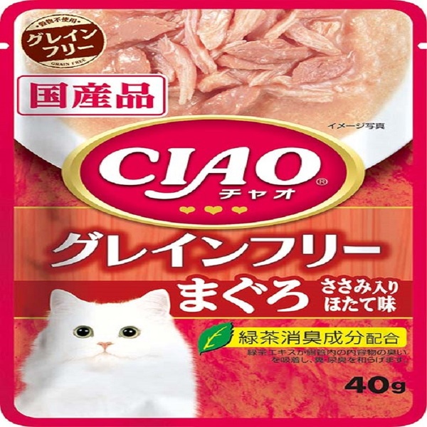 【CIAO】貓用餐包-鮪魚干貝雞胸&穀物無添加(40g) - 全聯全電商