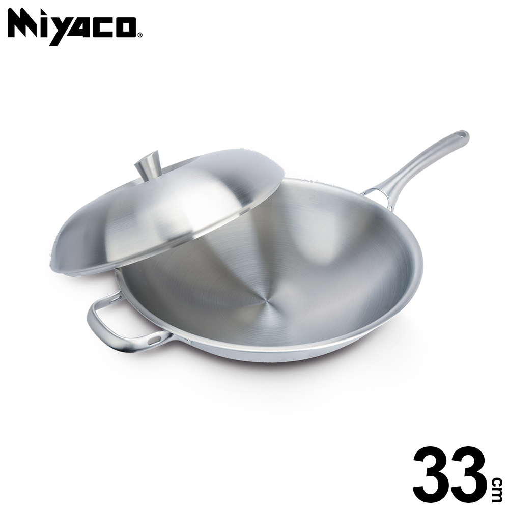 【米雅可 Miyaco】典雅316不銹鋼七層複合金炒鍋 33cm(1入) - 全聯全電商