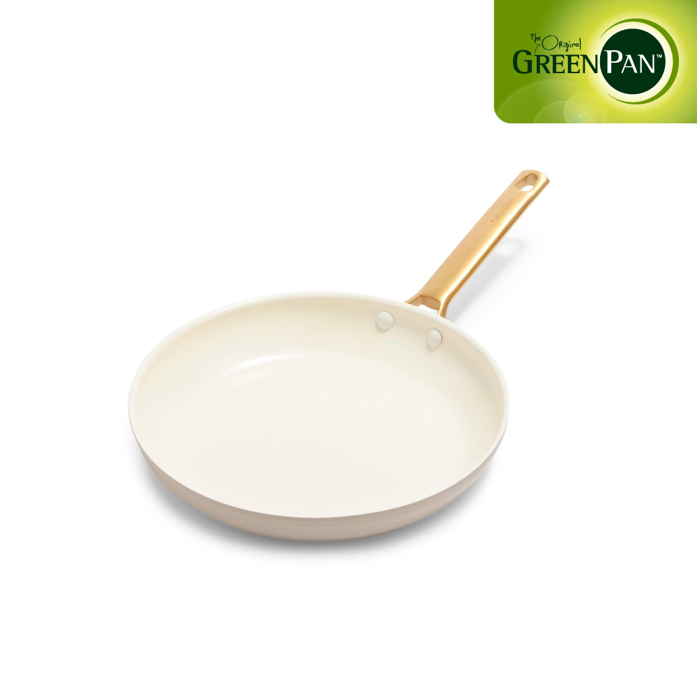 【GreenPan】專利鑽石不沾鍋 PADOVA 平煎鍋 28cm/不含蓋/奶茶棕【不挑爐具/洗碗機適用/快速導熱】(PADOVA 系列 ...