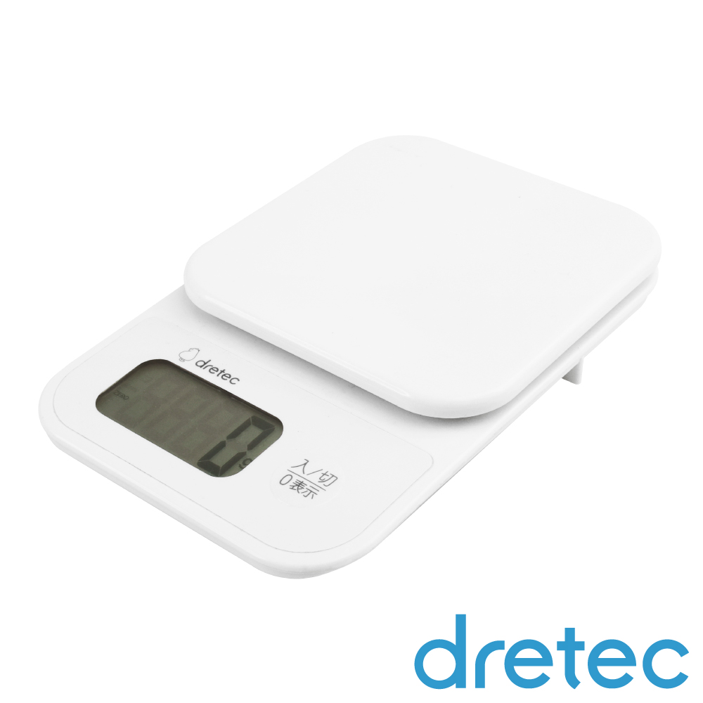 【日本dretec】小窩_日本廚房電子料理秤-1g/2kg-白色(KS-715WT) - 全聯全電商