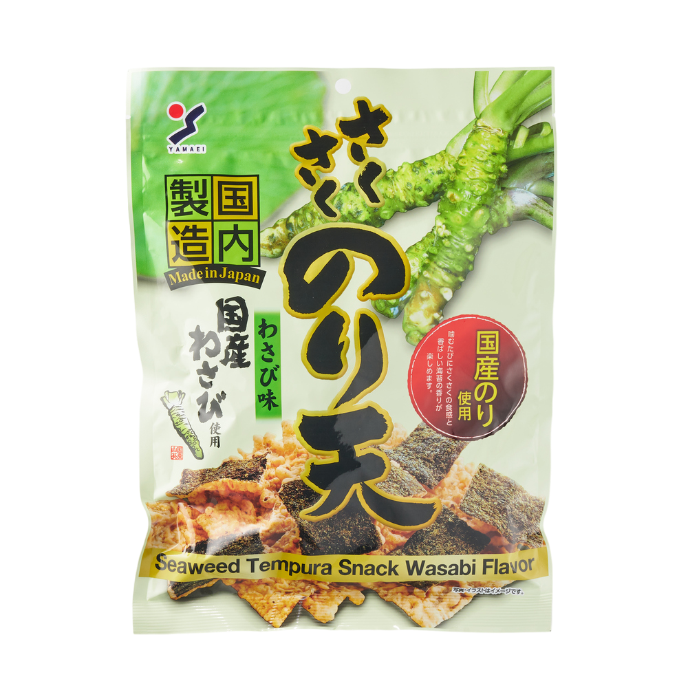 【YAMAEI】YAMAEI 海苔天婦羅脆餅-山葵風味(70g/效期較短，效期依包裝標示) - 全聯全電商