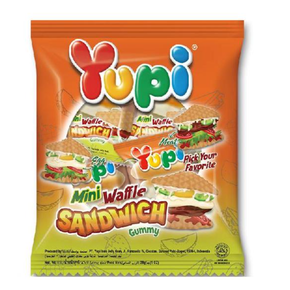 【YUPI】Yupi呦皮鬆餅三明治造型軟糖(84g/效期較短，效期依包裝標示) - 全聯全電商
