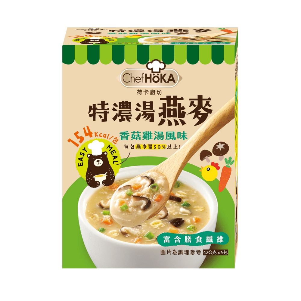 【荷卡】廚坊特濃湯燕麥香菇雞湯風味(42G*5包) - 全聯全電商