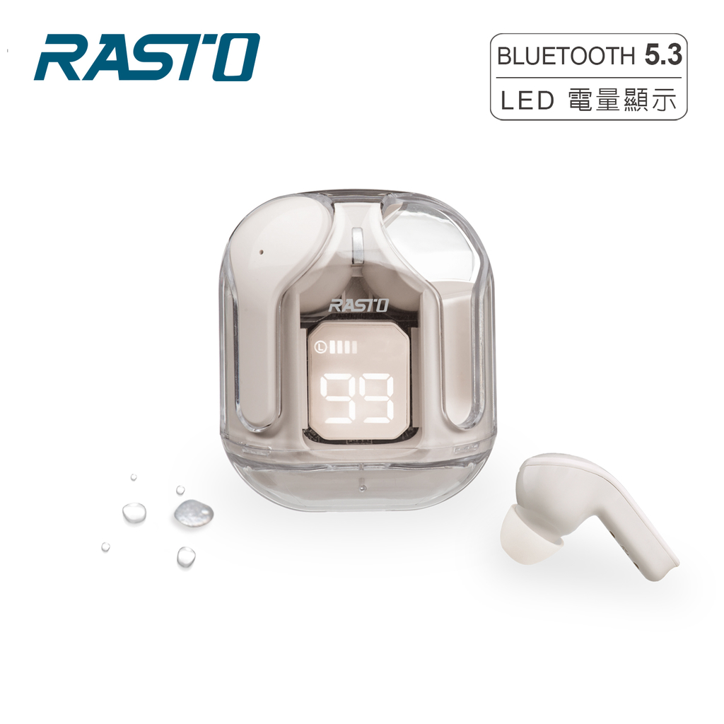 【RASTO 中景】RASTO RS62 日系設計電顯藍牙耳機(R-EPA066) - 全聯全電商