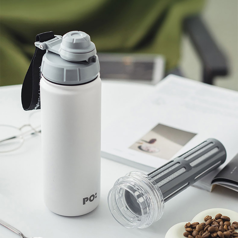 【PO:Selected】丹麥戶外運動水瓶保溫2入組(雙蓋杯560ml/醇泡保溫杯)(多色可選) - 全聯全電商