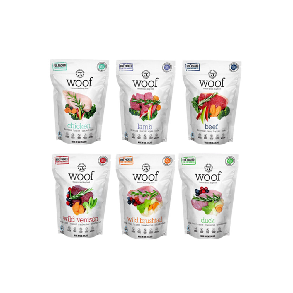 【NZ Natural 鮮開凍】woof狗狗冷凍乾燥生食餐 1kg(2.2lbs)(*1入 (下單數量2+贈祛梅氣-烏梅氣泡飲一瓶)) - 全聯全電商