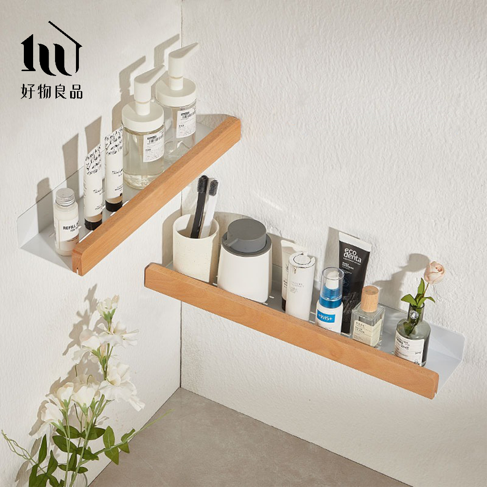 【好物良品】原木鋁合金多功能置物層架(60x11.5cm) - 全聯全電商