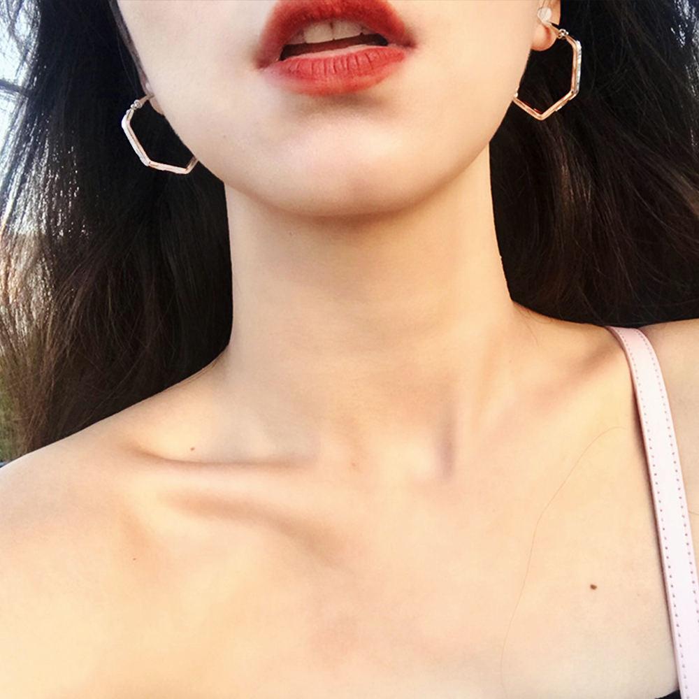 【Gulicc】不規則簍空幾何耳環(耳環) - 全聯全電商