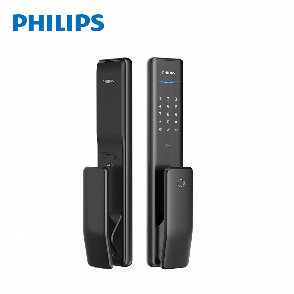 【PHILIPS 飛利浦】ALPHA-VP 推拉式智能門鎖-曜石黑(DDL-ALPHA-VP含基本安裝) - 全聯全電商