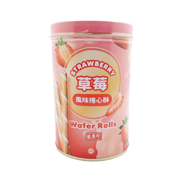 【盛香珍】捲心酥收納罐-草莓風味(375g) - 全聯全電商