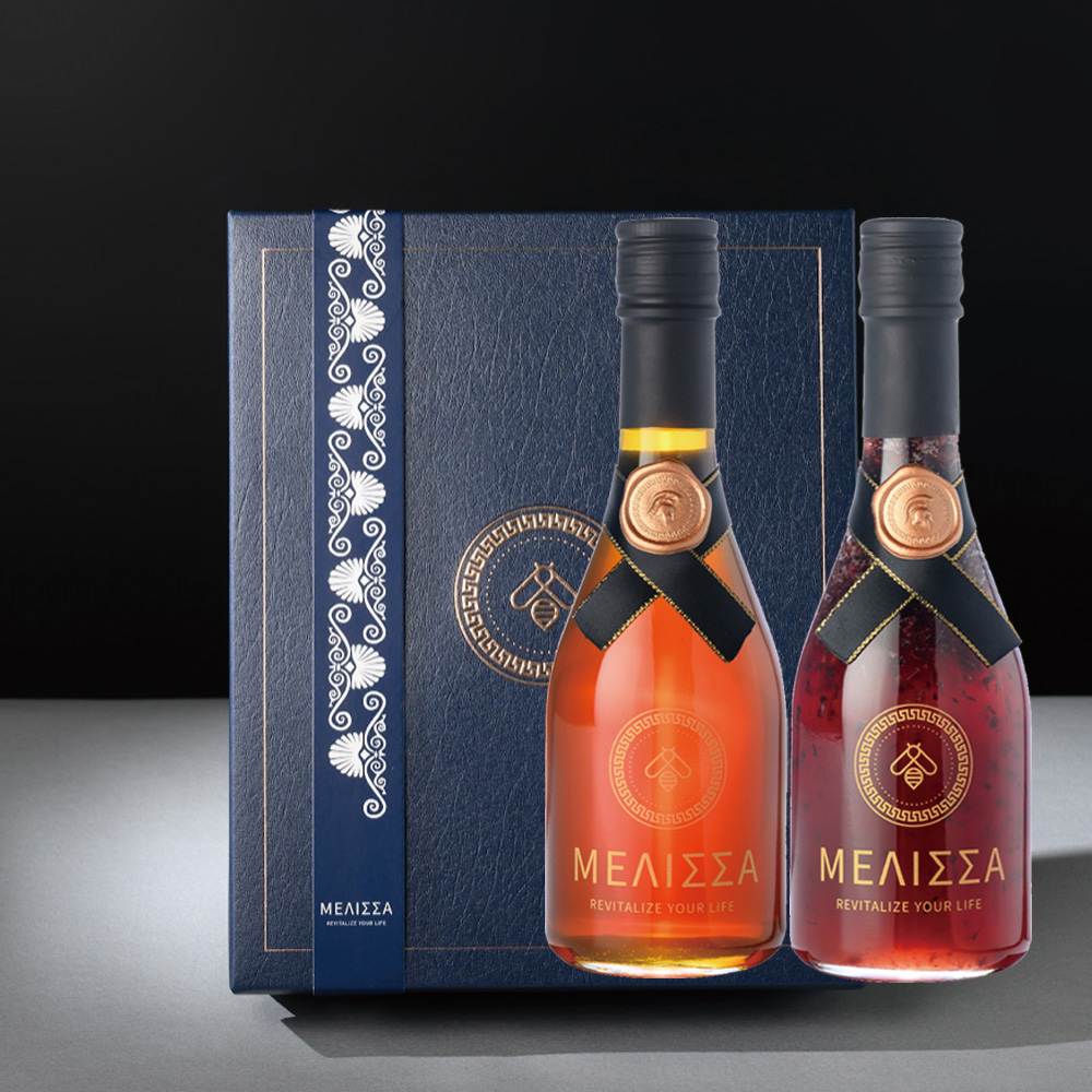 【Melissa】玫瑰420g+龍眼420g 2入蜂蜜禮盒(加送蜂蜜氣泡飲6入) - 全聯全電商