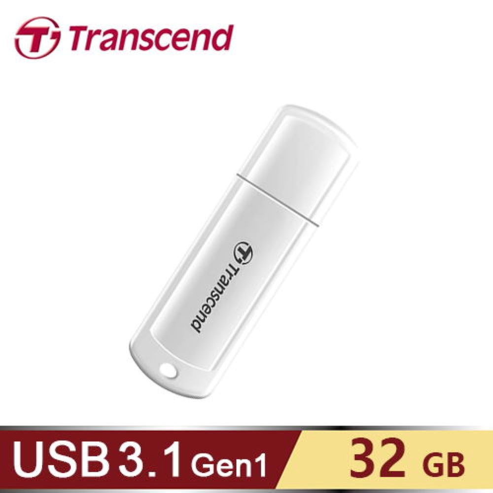 【Transcend 創見】JetFlash 730 32G 隨身碟 白(USB 31 Gen 1) - 全聯全電商
