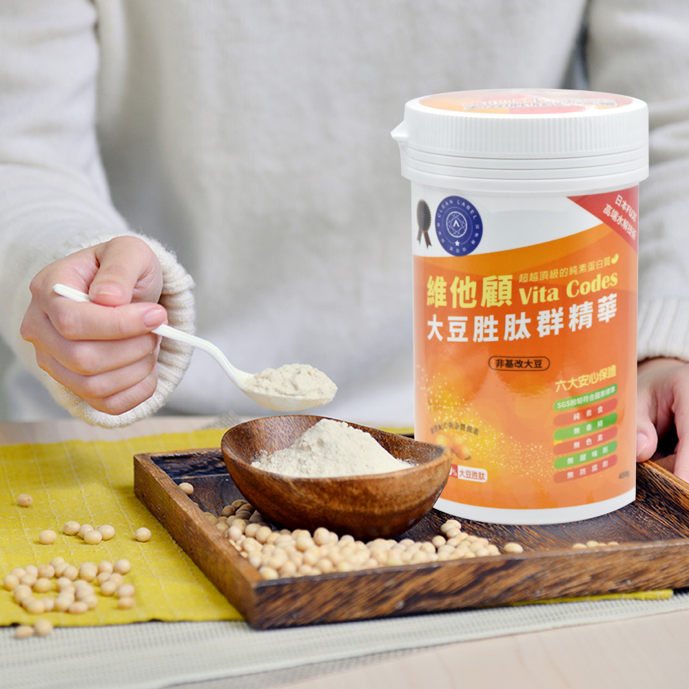 【Vita Codes】維他顧 穀豆植物蛋白640gx1罐+大豆胜肽群精華罐裝450gx1罐 陳月卿推薦(2入組) - 全聯全電商