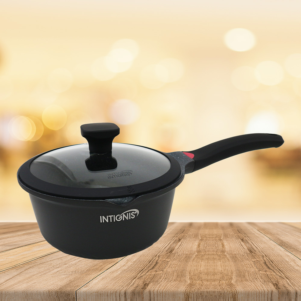 【INTIGNIS】大理石鑄造深型雪平鍋-單把-22cm(1支) - 全聯全電商