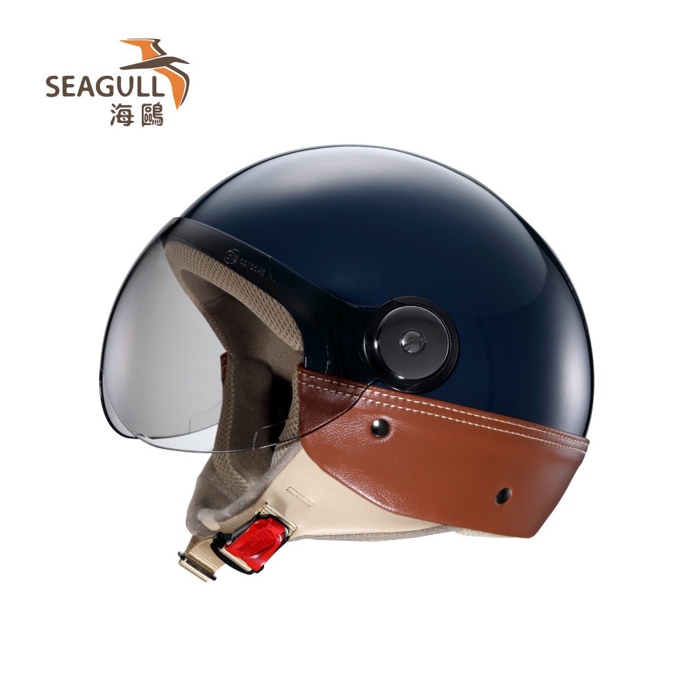 【海鷗】TW-781M皮革側裙安全帽(半罩安全帽/多色挑選) - 全聯全電商