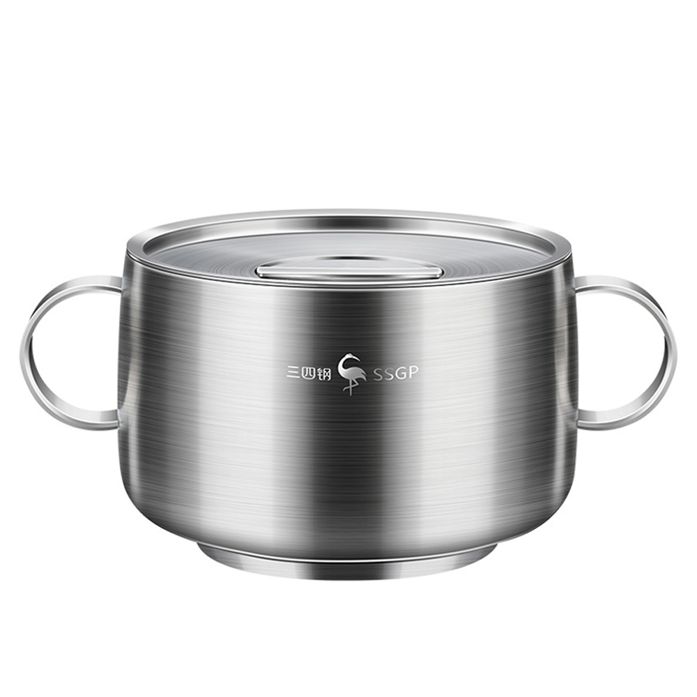 【PUSH!】餐具用品 防燙食品級316L不銹鋼碗 兒童碗 吃飯碗帶手柄帶蓋(兒童碗 E205) - 全聯全電商