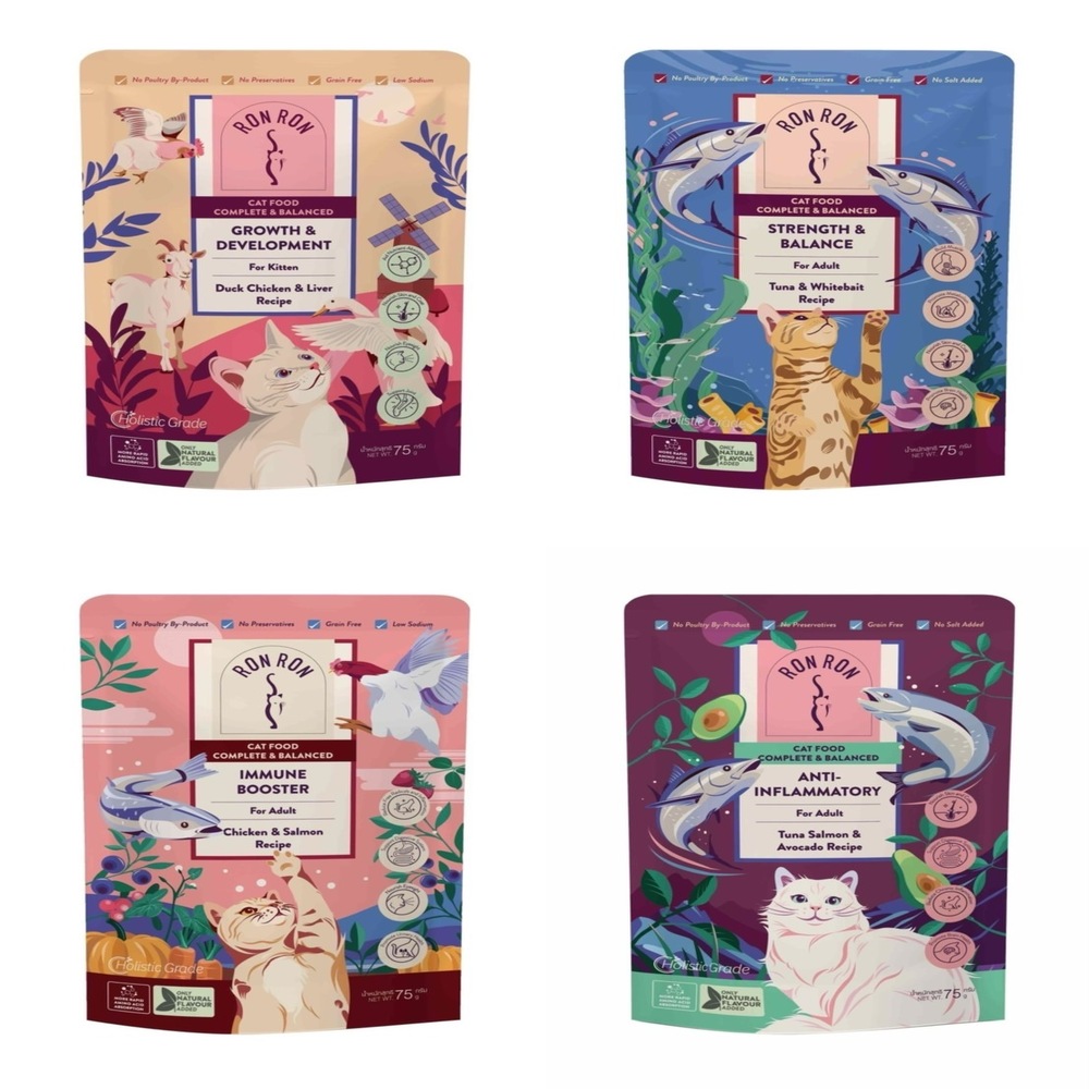 【RONRON】機能主食貓餐包 成貓 幼貓 貓餐包 75gx24包(貓餐包 餐包) - 全聯全電商