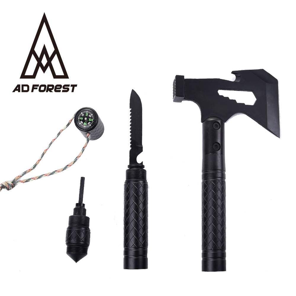 【Ad-Forest】野外求生 蒼芎戰斧/戶外求生斧/多功能露營斧/野外求生(黑色) - 全聯全電商