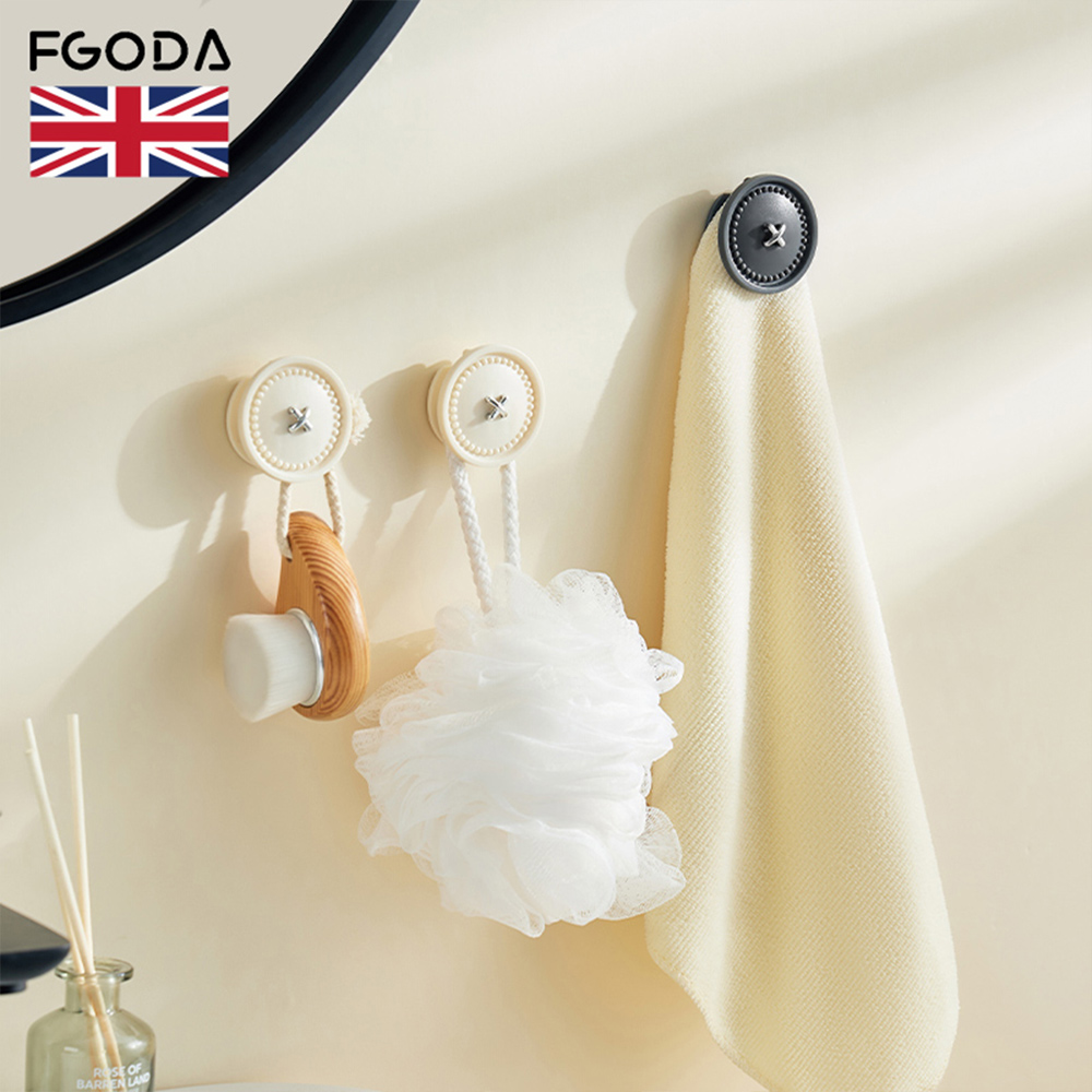 【英國 FGODA】無痕免鑽釘壁掛磁吸式毛巾掛夾-2入裝-x3包-多色可選(磁吸毛巾夾/防滑毛巾夾/毛巾架) - 全聯全電商