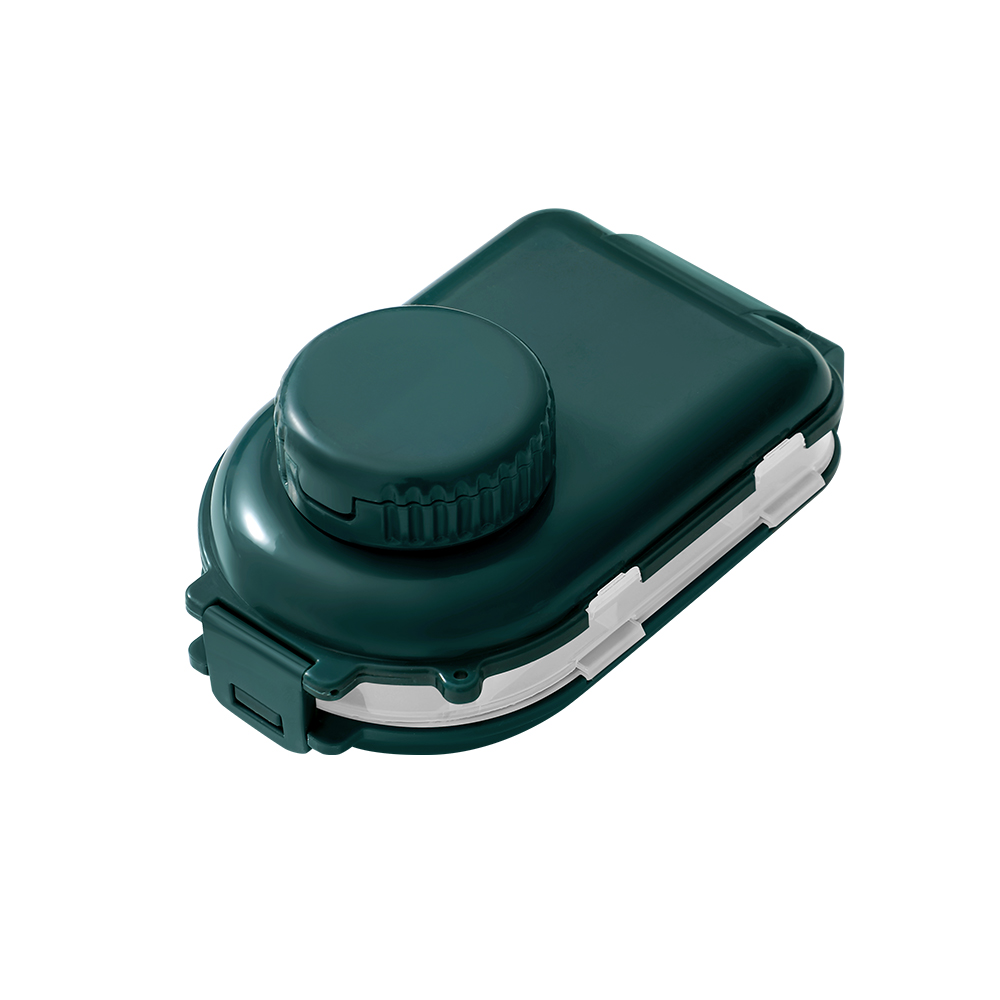 【英國 FGODA】便攜式多功能藥盒-附切藥器-多色可選(藥盒/小藥盒/便攜藥盒) - 全聯全電商