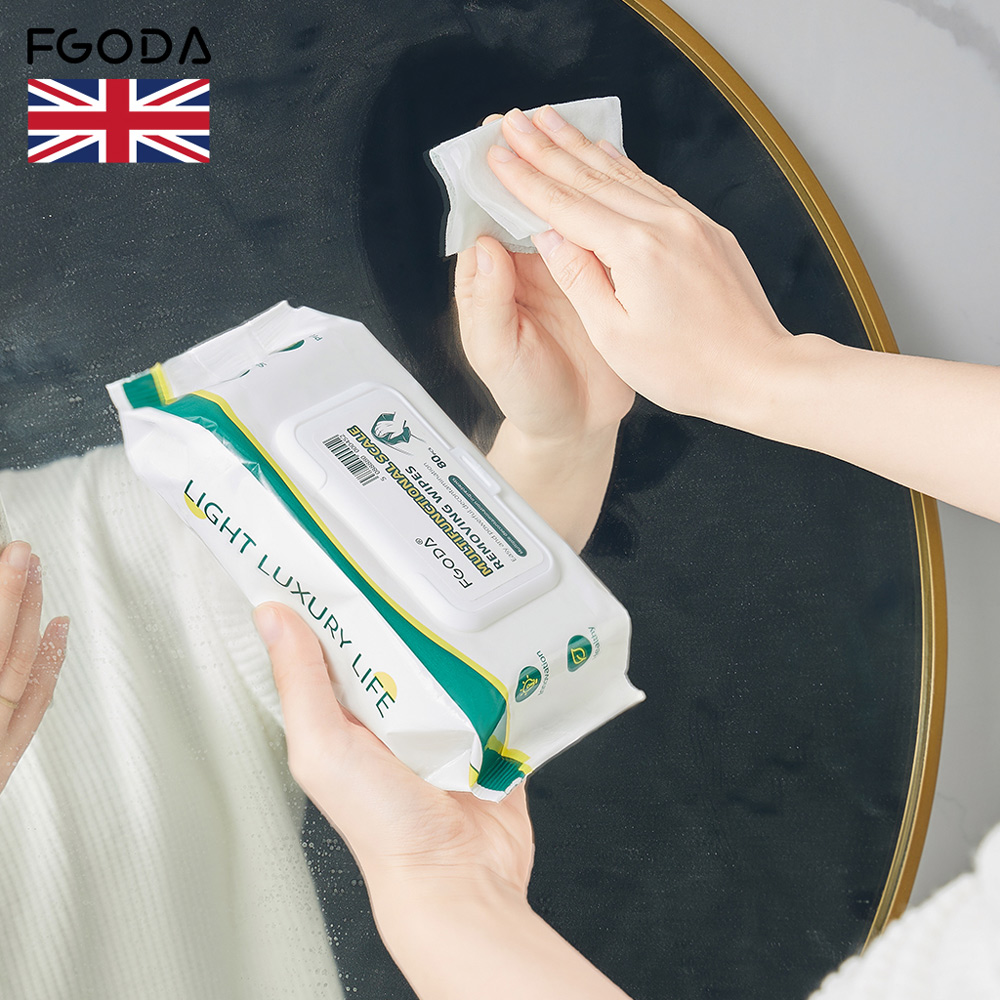 【英國 FGODA】多功能除水垢濕紙巾-1包80抽-x3包(除水垢/衛生濕紙巾/去污垢) - 全聯全電商