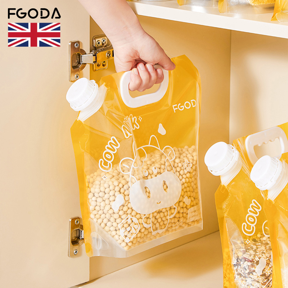 【英國 FGODA】可提式雜糧密封保鮮收納袋(2.5L)-15入組(直立密封袋/廚房密封收納袋/食品級密封袋) - 全聯全電商
