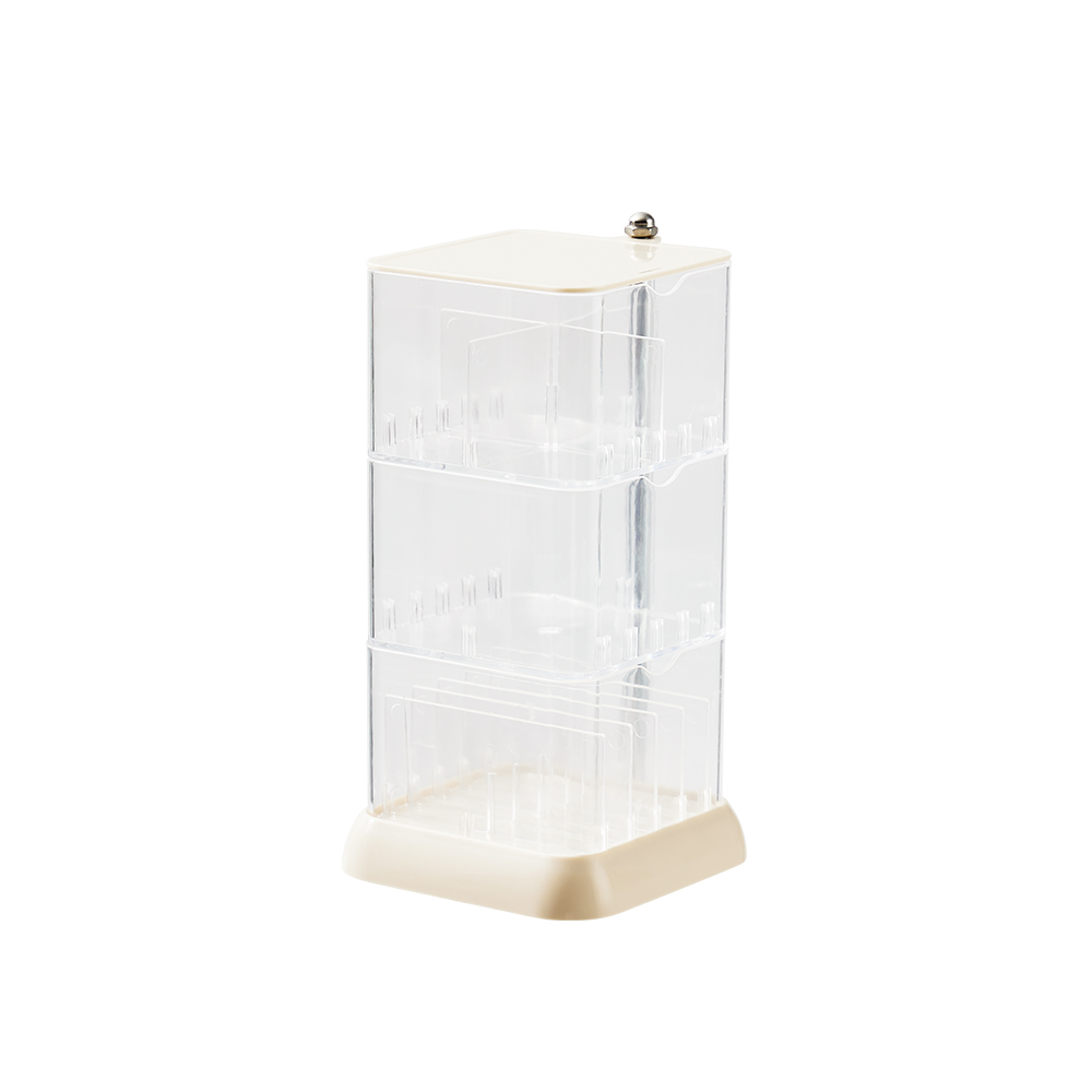 【英國 FGODA】美妝蛋/粉撲/化妝海綿收納盒(三層)(美妝收納盒/防塵美妝蛋盒/美妝保養品盒) - 全聯全電商