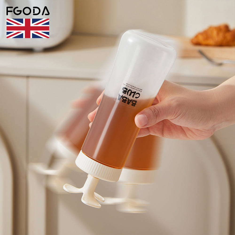 【英國 FGODA】可倒立調味料醬料瓶-350ml-3入(開蓋醬汁瓶/擠醬瓶/尖嘴瓶) - 全聯全電商