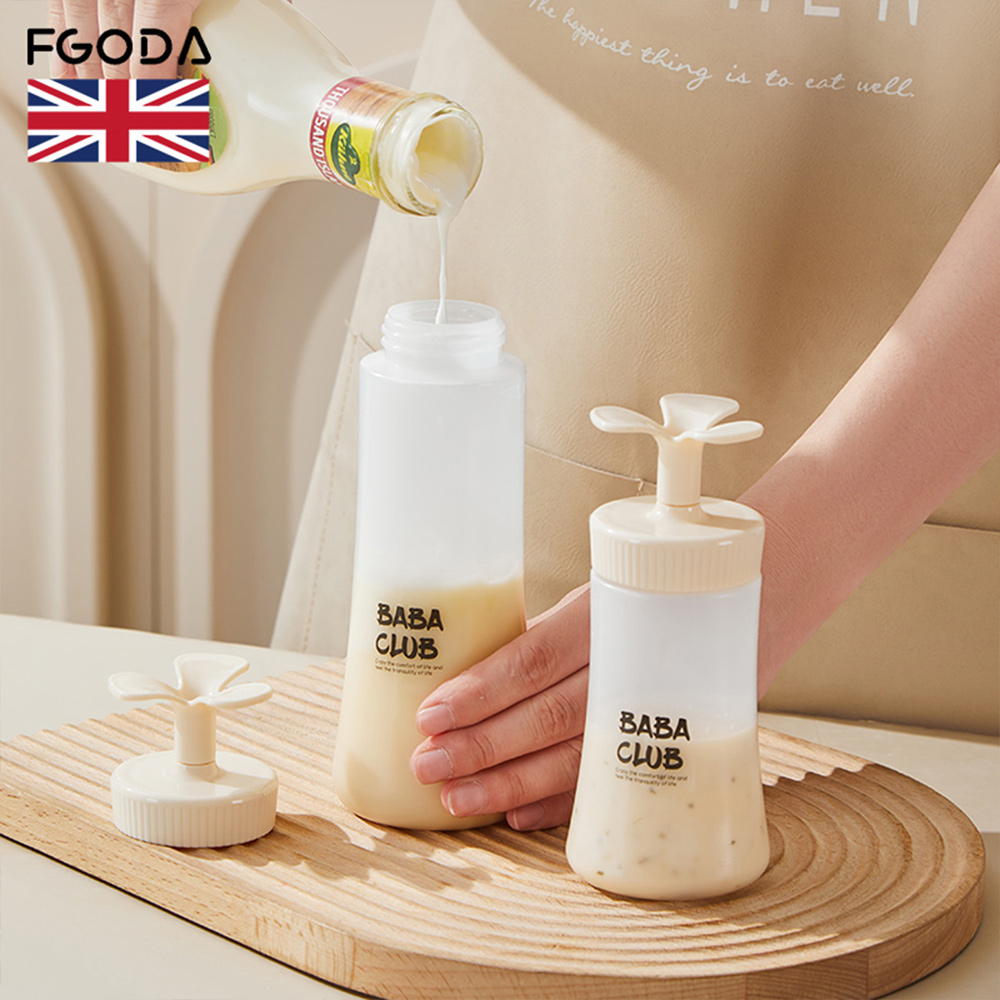 【英國 FGODA】可倒立調味料醬料瓶-350ml-3入(開蓋醬汁瓶/擠醬瓶/尖嘴瓶) - 全聯全電商