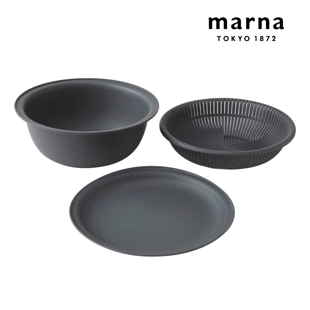 【MARNA】(原廠總代理)多功能洗濾/盆/盤(三件組) - 全聯全電商