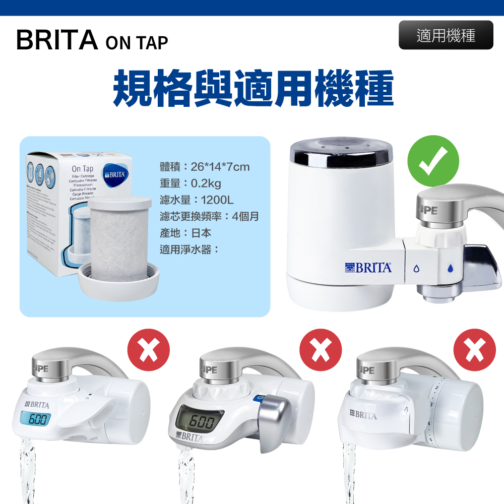 【BRITA】On Tap 龍頭式濾芯((4入裝)) - 全聯全電商