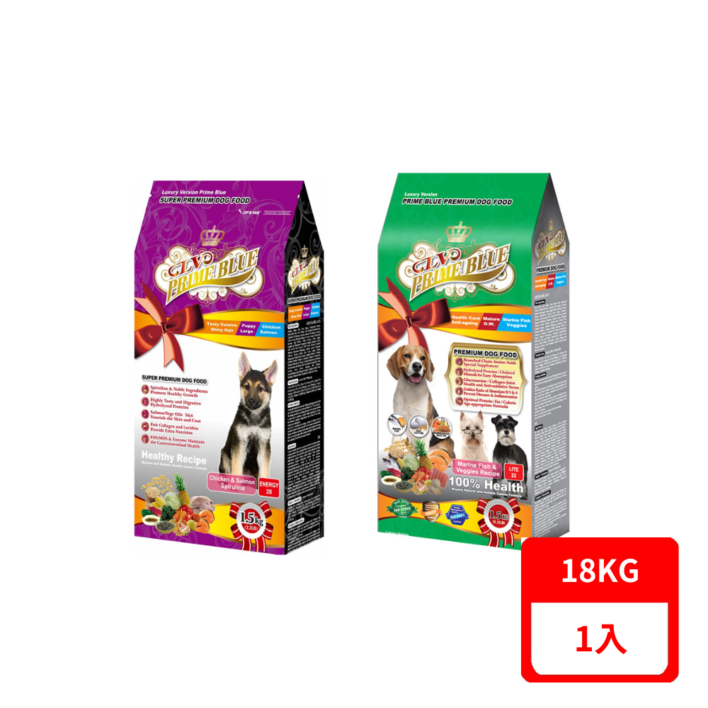 【藍帶精選】犬糧(幼犬/減重犬) 18kg(狗乾糧.狗飼料. 狗主食.低過敏)(*1入) - 全聯全電商