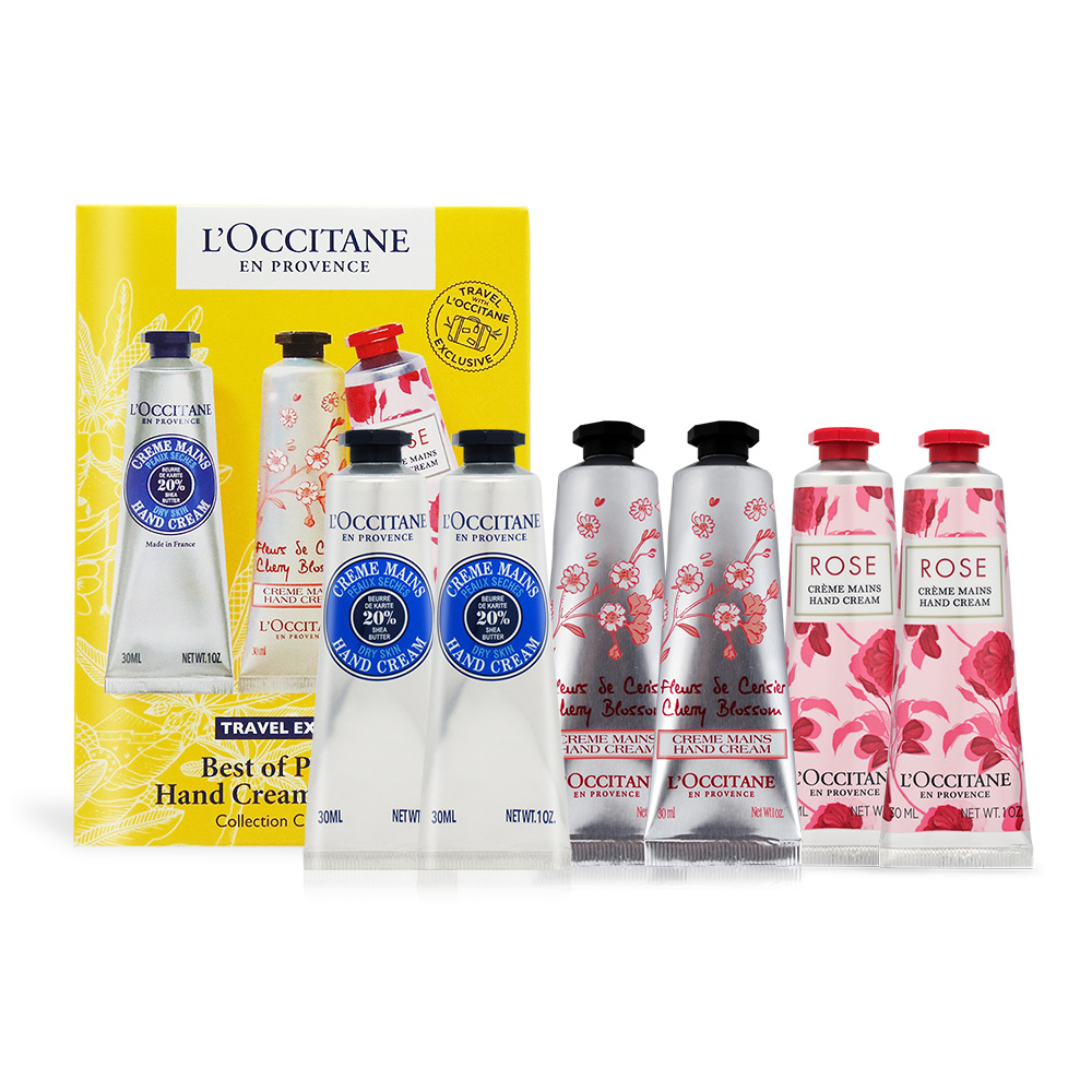 【L'Occitane 歐舒丹】30ml護手霜6件套組 [玫瑰*2乳油木*2櫻花*2](航空版) - 全聯全電商