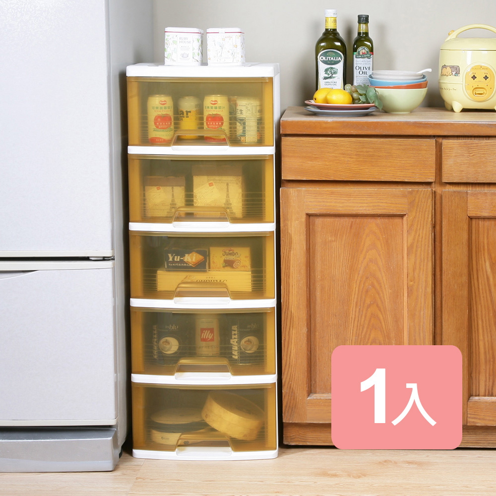 【真心良品】KEYWAY 聯府面寬37cm丹楓五層收納櫃(95L-1入) - 全聯全電商