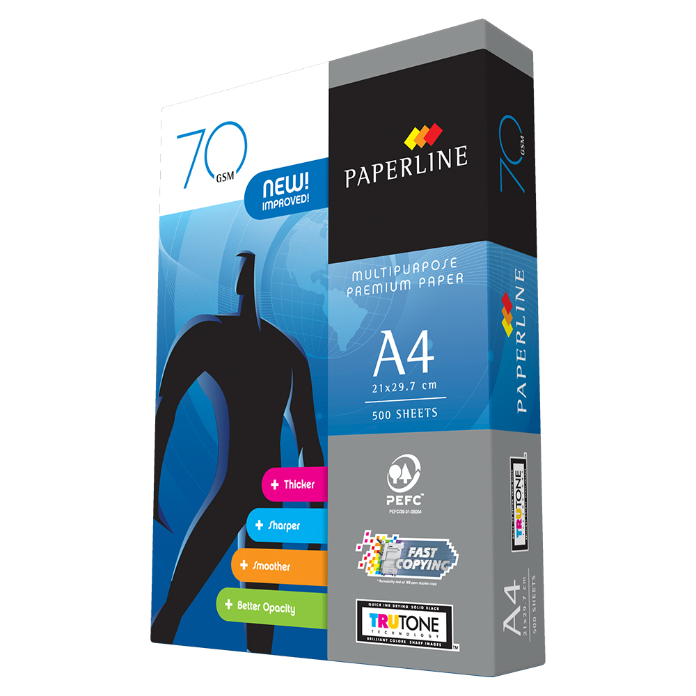 【PAPERLINE】PAPERLINE金牌 70磅 70P 多功能 A4 影印紙 (50包 /組 地球藍 NEW IMPROVED) - 全聯全電商