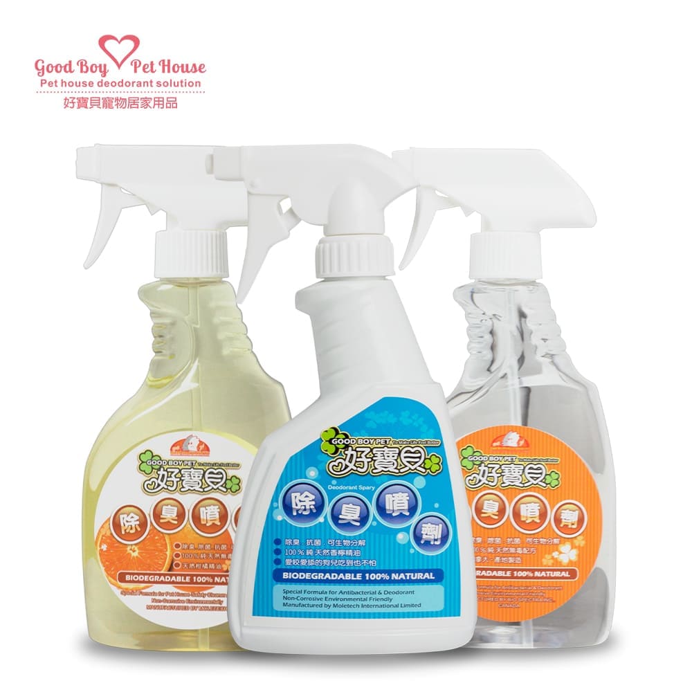 【GBPH 好寶貝】寵物除臭噴劑原款 – 原味無香+檸檬香茅+橘子清新 500ml(3入) - 全聯全電商