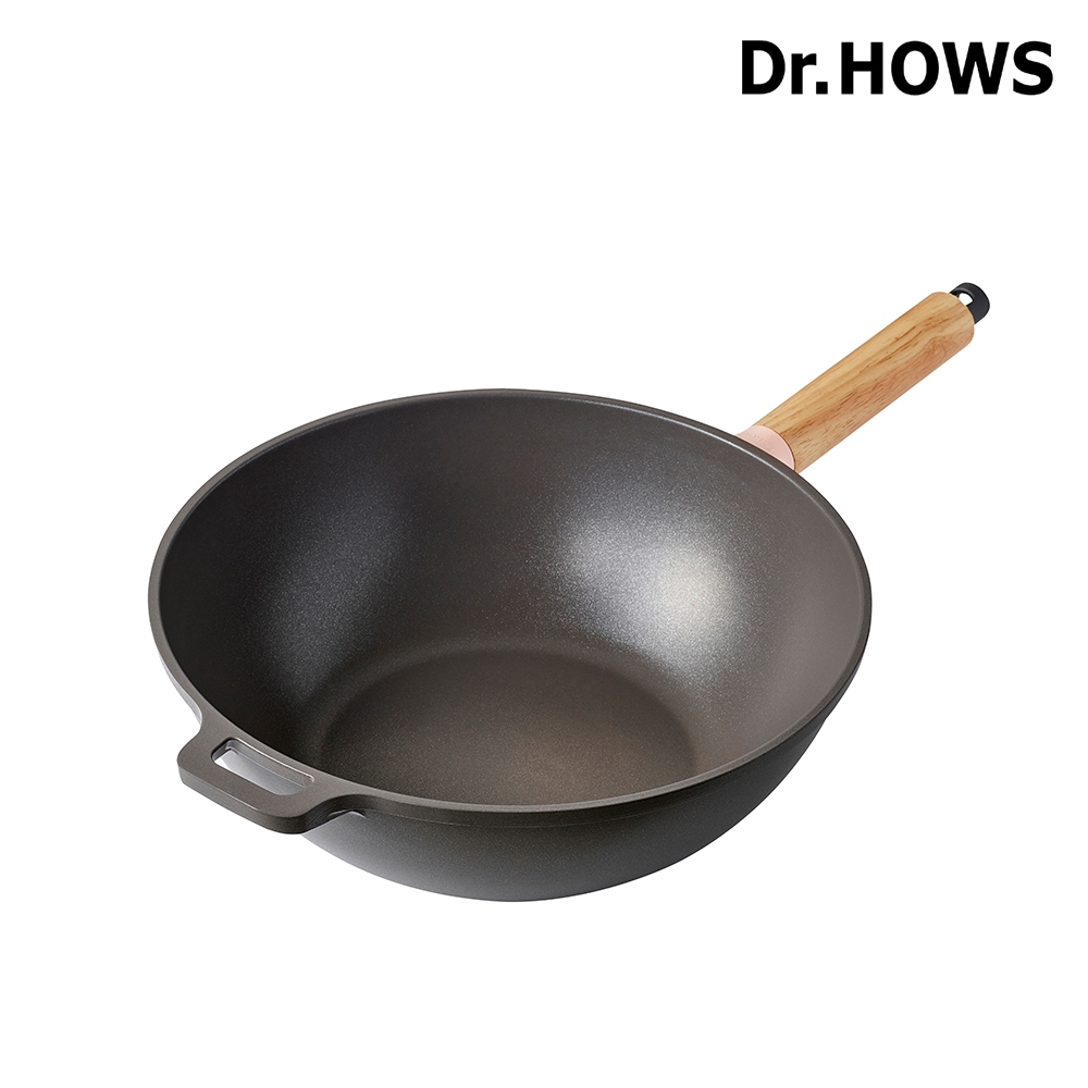 【DR.HOWS】BOSQUE 崗岩蓄熱不沾炒鍋-28cm(黑) - 全聯全電商