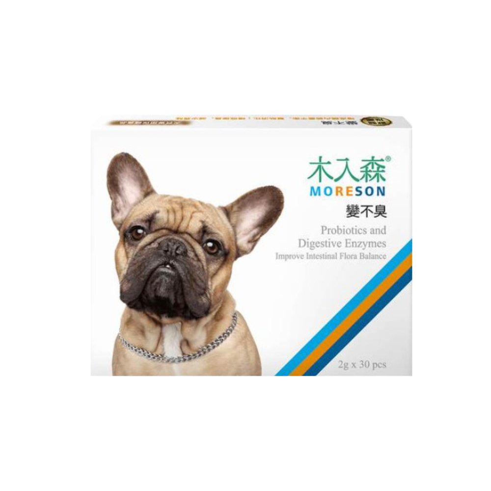 【MORESON 木入森】犬寶變不臭 2g/30包 益生菌 狗狗 消化 酵素 排便 腸道(2g*30包) - 全聯全電商