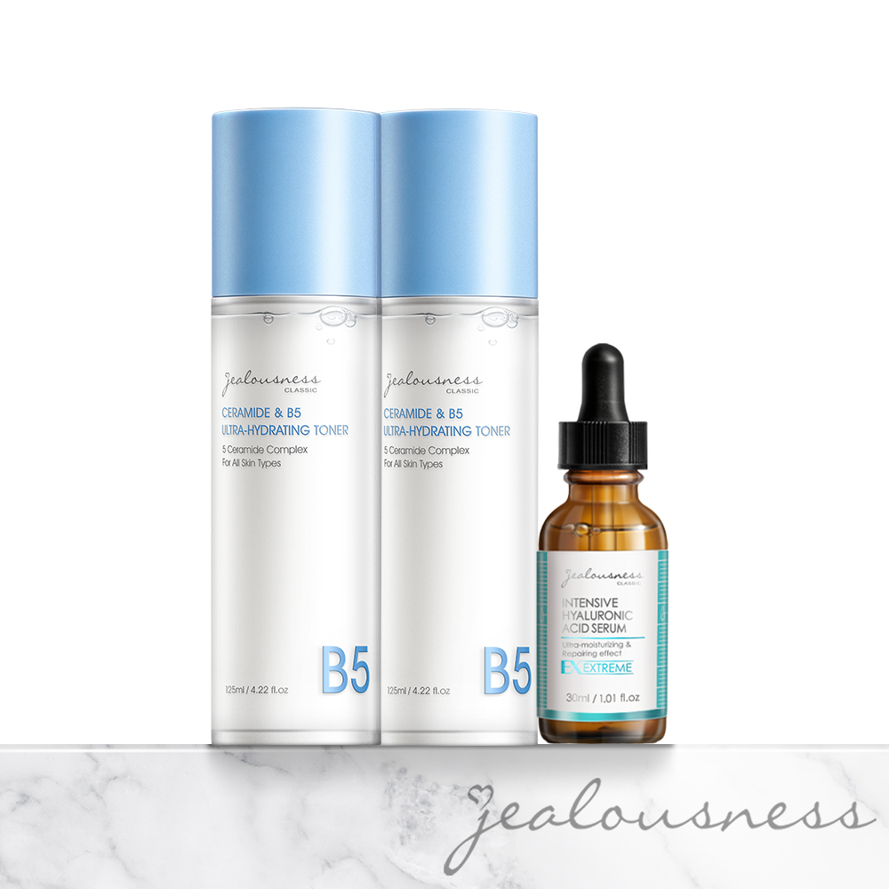 【Jealousness 婕洛妮絲】深潤鎖水修護組(B5保濕化妝水125mlx2+超水感玻尿酸保濕精華30ml) - 全聯全電商