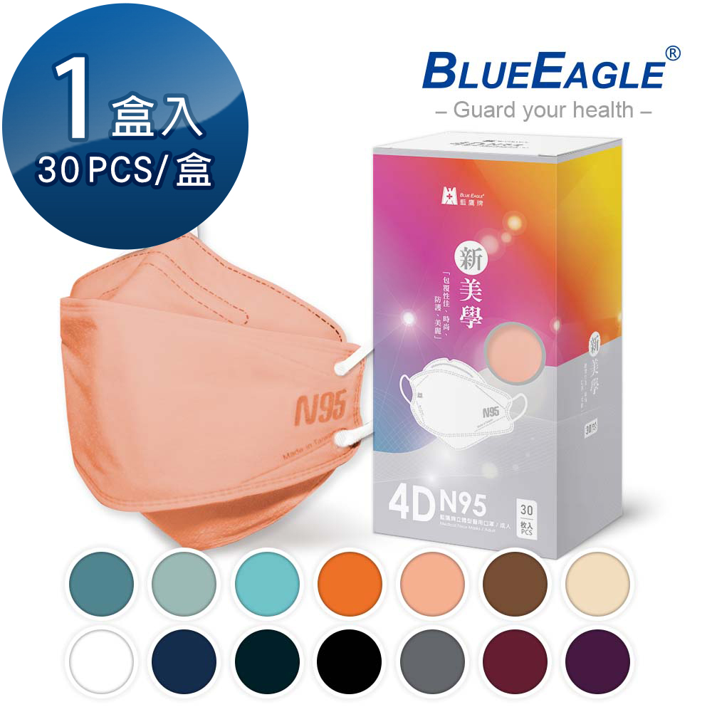 【藍鷹牌】N95 4D立體型醫療成人口罩(30片x1盒) - 全聯全電商