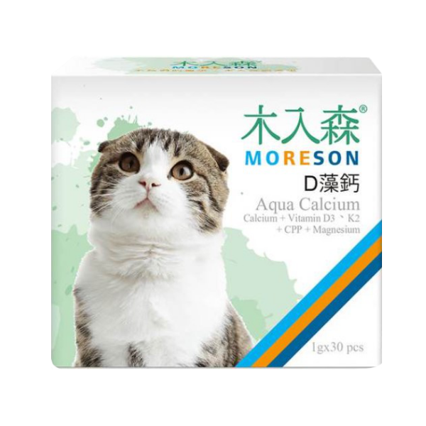 【MORESON 木入森】貓咪D藻鈣 海藻鈣 鈣粉 磷鈣粉 補鈣 貓(30包) - 全聯全電商
