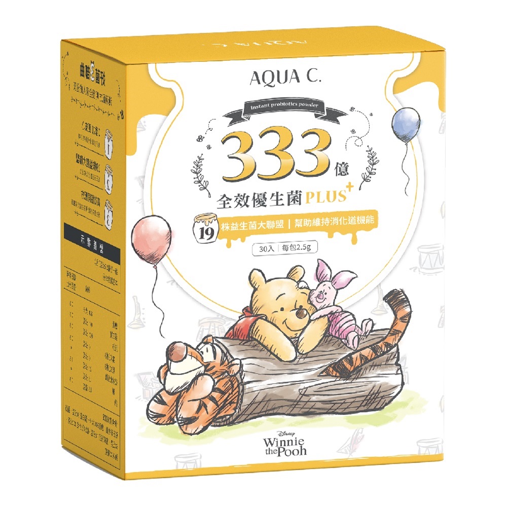 【AQUA C. 花漾皙】333億全效優生菌PLUS+(30包/盒) - 全聯全電商