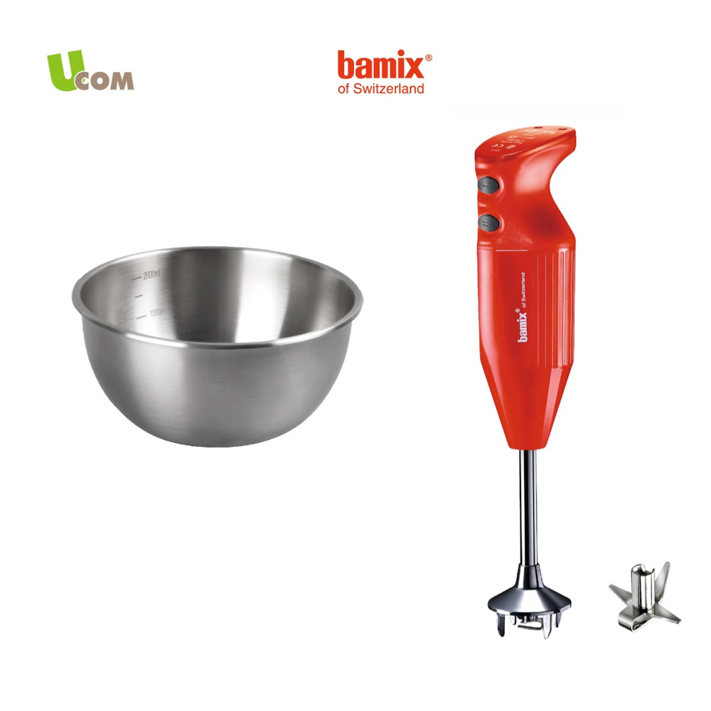 【UCOM 瑞康屋】可微波萬用調理盆20cm(贈【bamix寶迷】轉動奇機調理棒/料理棒/攪拌棒one 紅色) - 全聯全電商