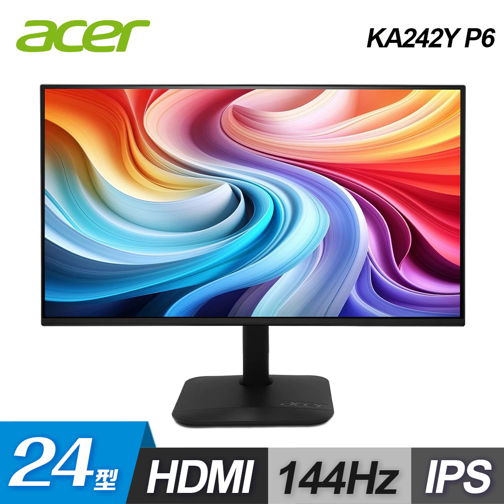【Acer 宏碁】KA242Y P6 24型 IPS 144Hz 電腦螢幕(IPS144Hz喇叭) - 全聯全電商