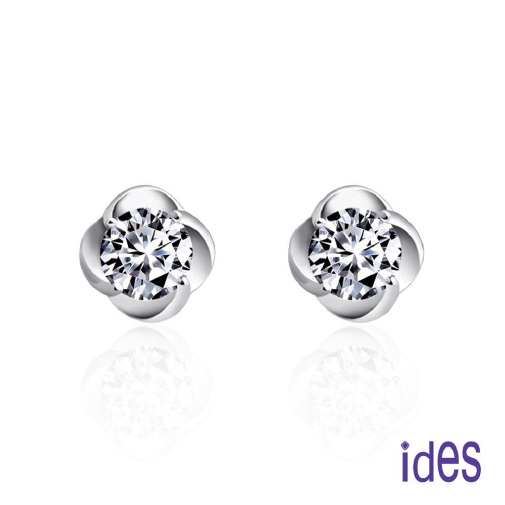 【ides 愛蒂思】1克拉E/VS2八心八箭完美EX車工鑽石耳環（1邊各50分）/(花開四爪) - 全聯全電商