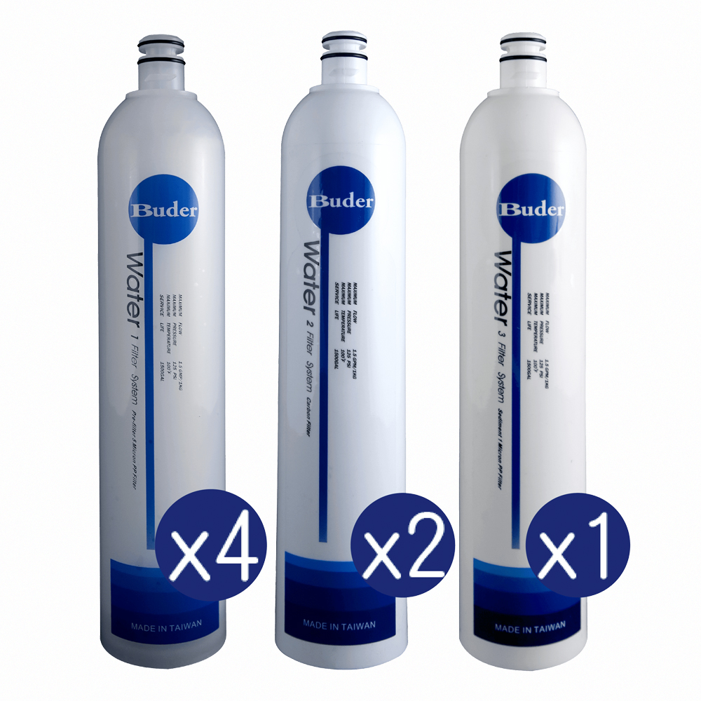 【Buder 普德】RO-1603、DC-1604一年份濾心7支組(RO-1101 RO-1201 RO-1301) - 全聯全電商