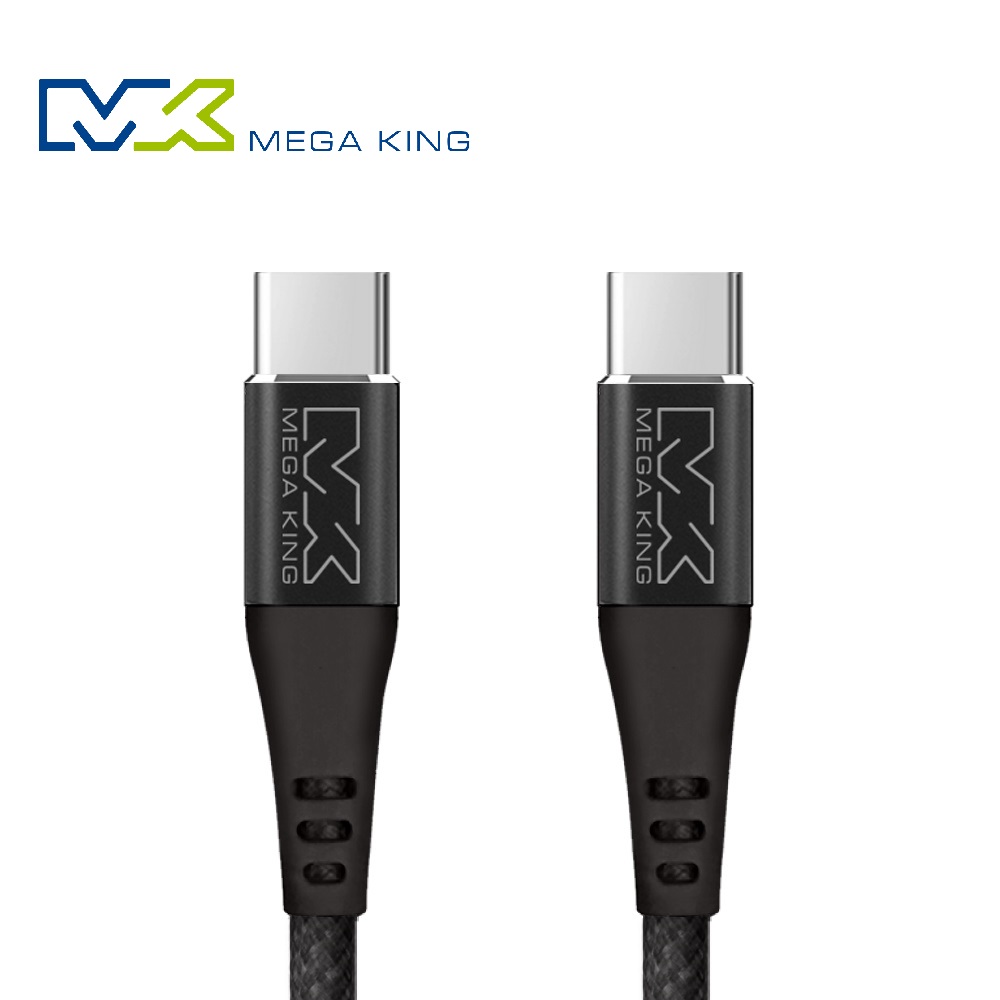 【MEGA KING】Type-C to Type-C 1M高速充電編織線( C to C(1M)) - 全聯全電商