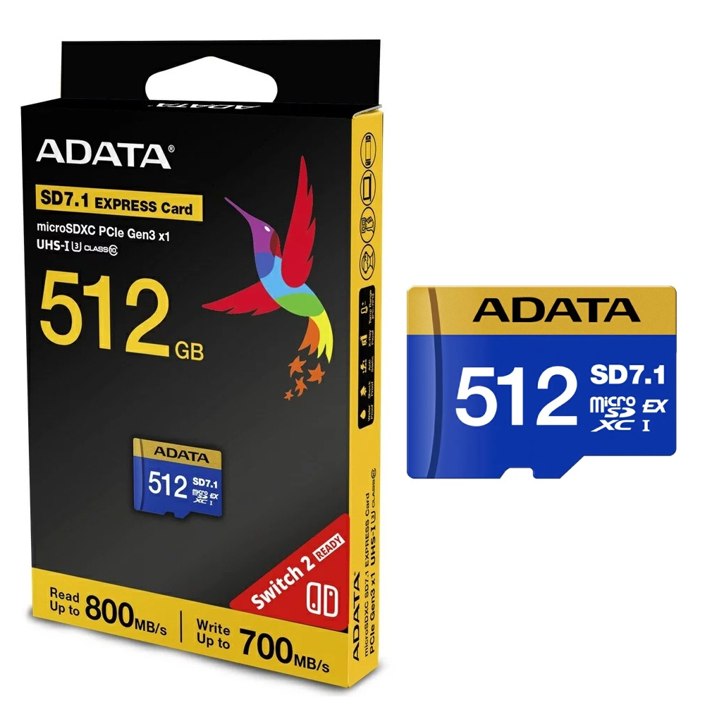 【ADATA 威剛】Switch 2 NS2 專用 ADATA 威剛 Premier Extreme microSD (XC SD7.1 Express 記憶卡 512GB) - 全聯全電商