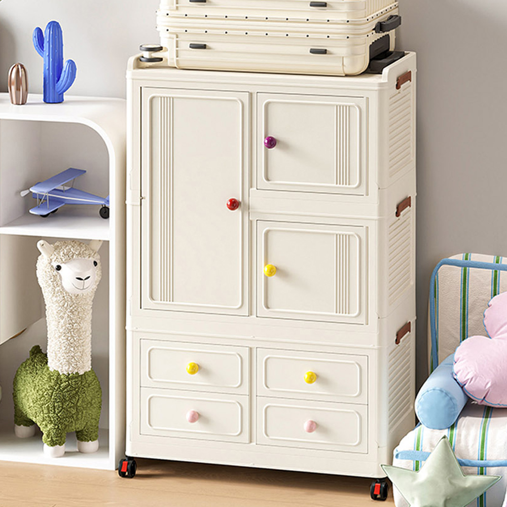 【AOTTO】70面寬多開門兒童折疊收納衣櫃(AT-207)(1入) - 全聯全電商