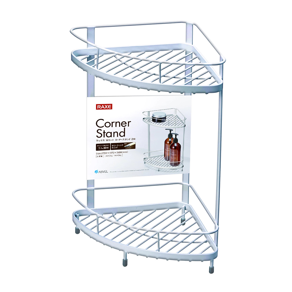 【ASVEL】RAXE雅緻浴室三角置物架(1組) - 全聯全電商